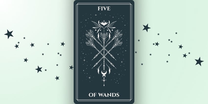 O significado da carta de tarô Cinco de Paus: Subir acima