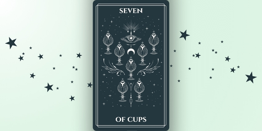 Siete de Copas Tarot: Ilusiones, Opciones y Sueños